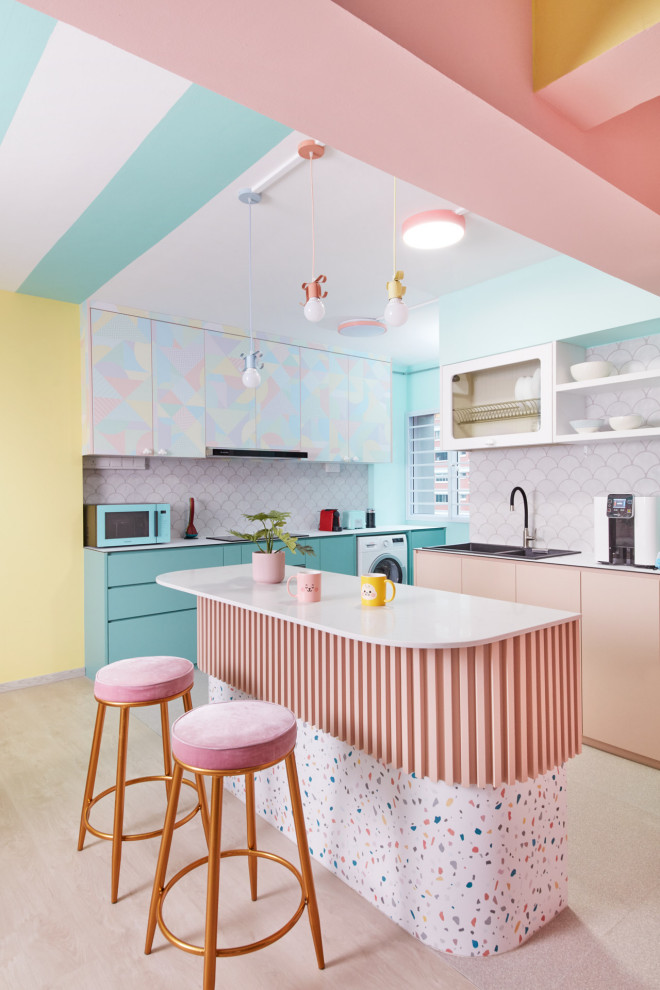 Instagrammable Cooking Spaces with a Pastel Kitchen